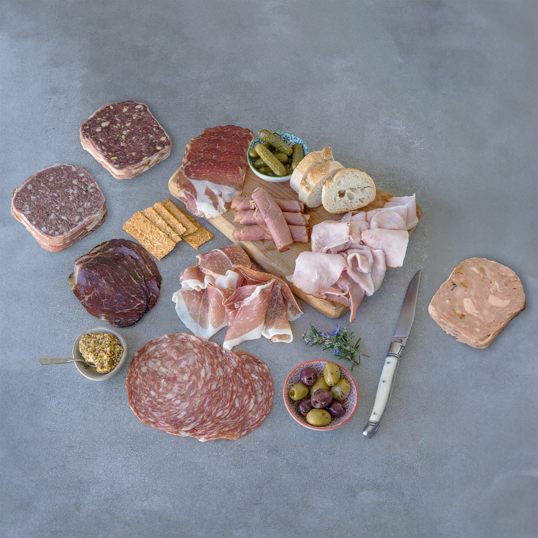 Charcuterie Selection - Includes Salami, Prosciutto, Smoked Ham ...