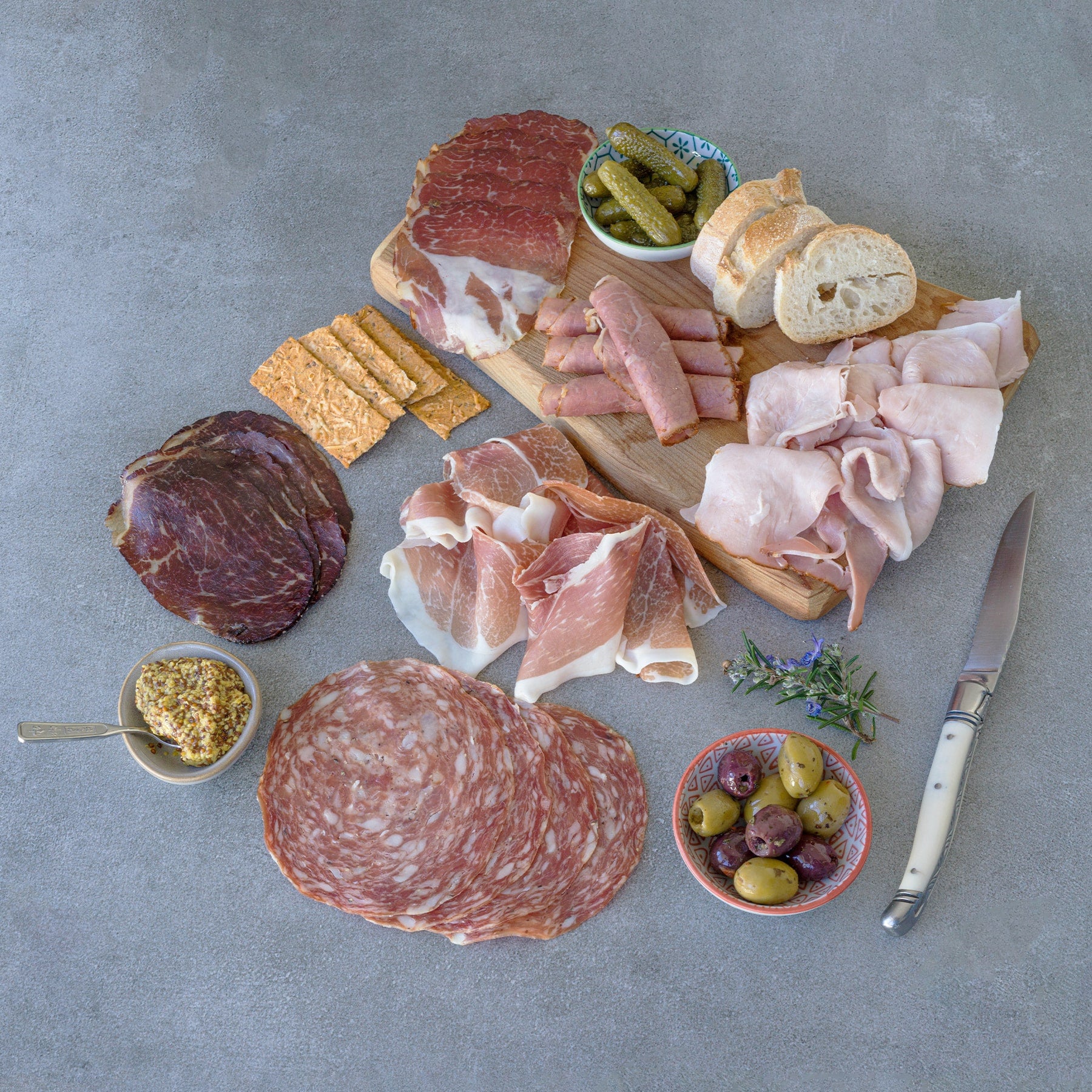 Charcuterie Selection - Includes Salami, Prosciutto, Smoked Ham ...
