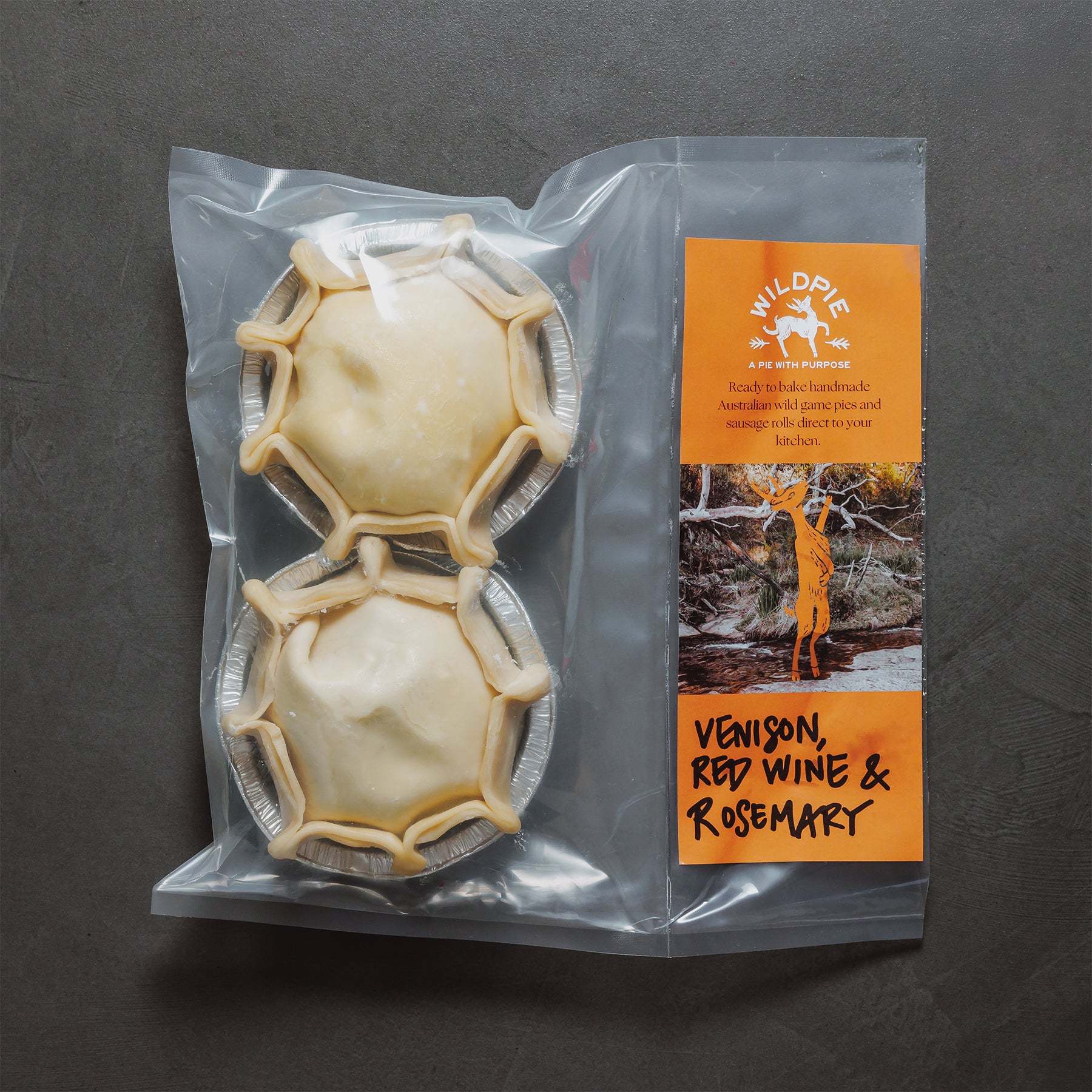 Wildpie Venison & Red Wine Pie – 2 per pack (frozen) – Gamekeepers of ...